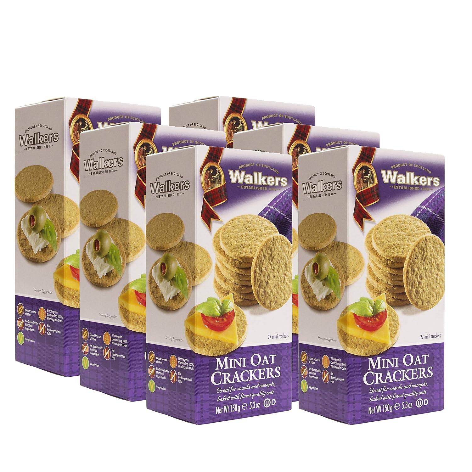 Amazon.com: Walker's Shortbread Mini Oat Crackers, Scottish Crackers, 5 ...