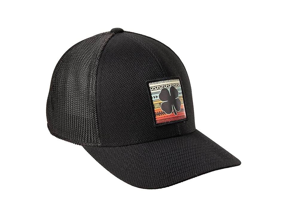 Black Clover Aztec Hat (Hd Print Patch/Black Mesh/Black) Caps ...