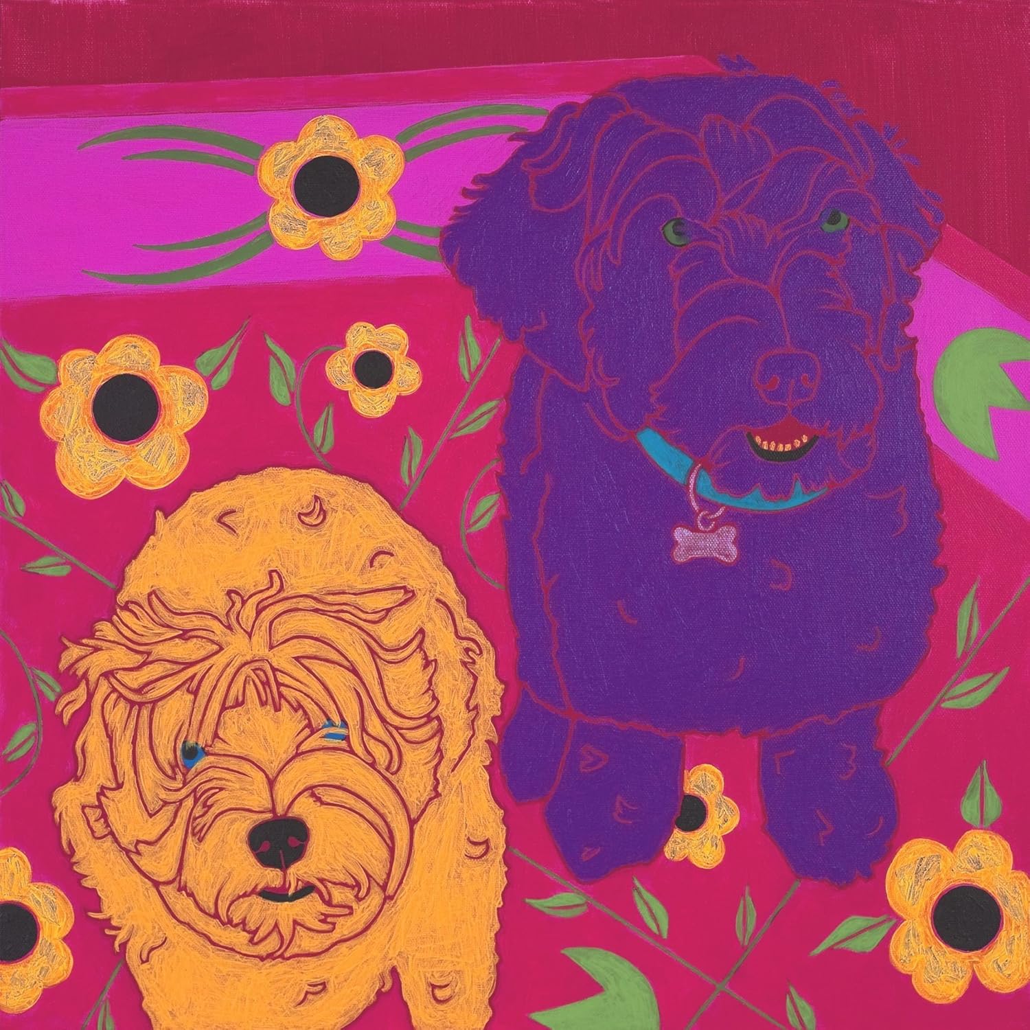 Amazon.com: Cockapoo Dog Art MATTED Print Matisse Inspired Art by ...