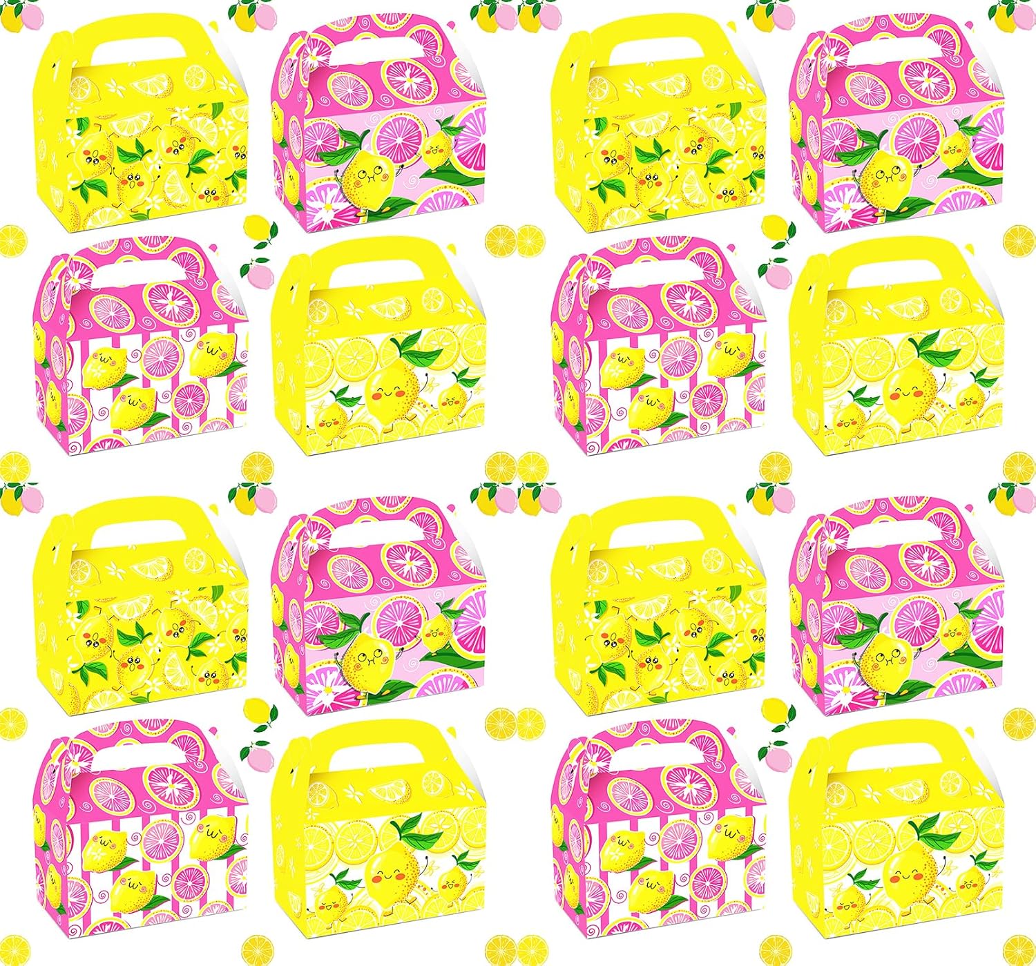 Amazon.com: 24Pcs Lemon Party Boxes Yellow Pink Lemon Party Favor Treat ...