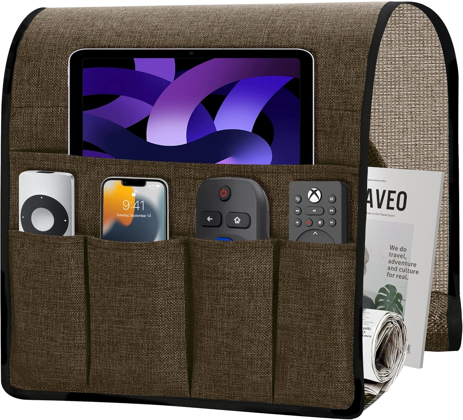 Amazon.com: Remote Control Holder for Couch, Armchair Caddy Recliner ...