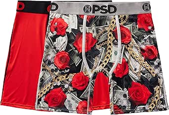 PSD Men's Money Roses 2Pk Boxer Briefs, Multi, XL at Amazon Men’s ...