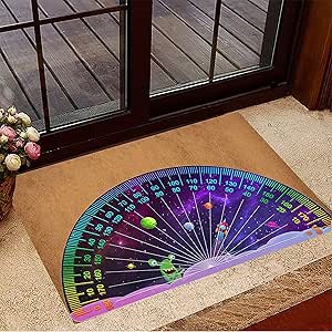 Amazon.com: Kitchen Mat Waterproof Protractor Doormat Cute Unique ...