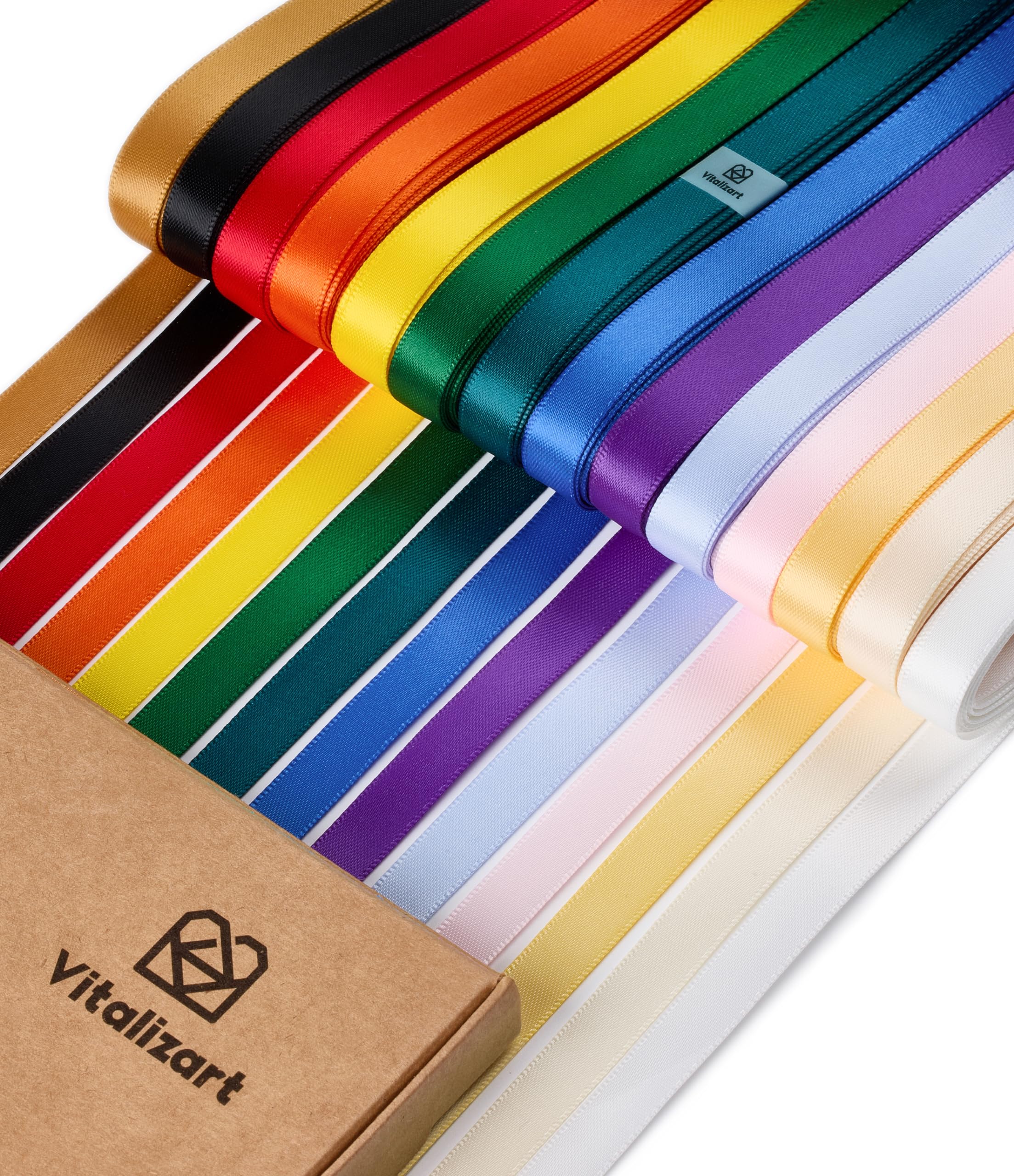 Snapklik.com : Rainbow Satin Ribbon 3/8” X 14 Rolls 70 Yards Ribbon For ...