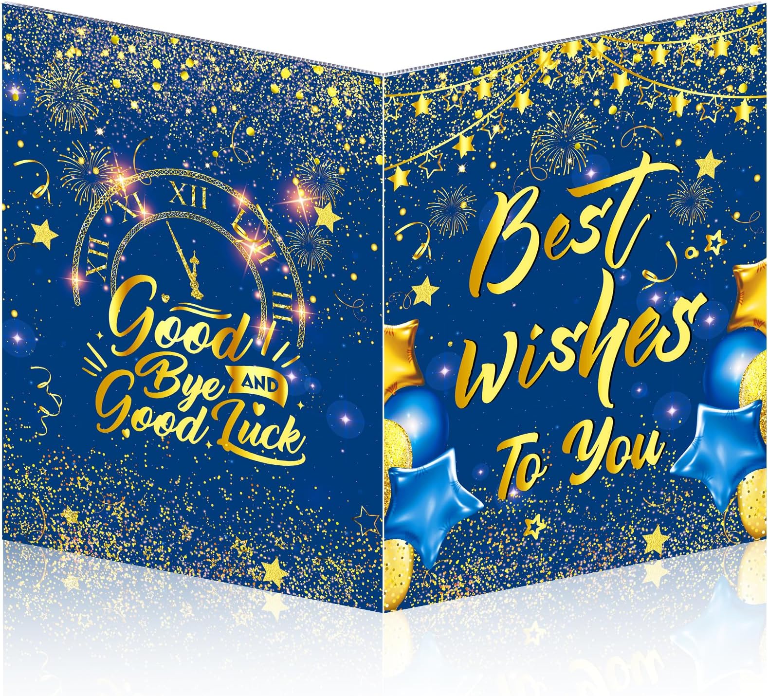 Amazon.com : Giant Farewell Greeting Card 22 x 14 inch Navy Blue Gold ...