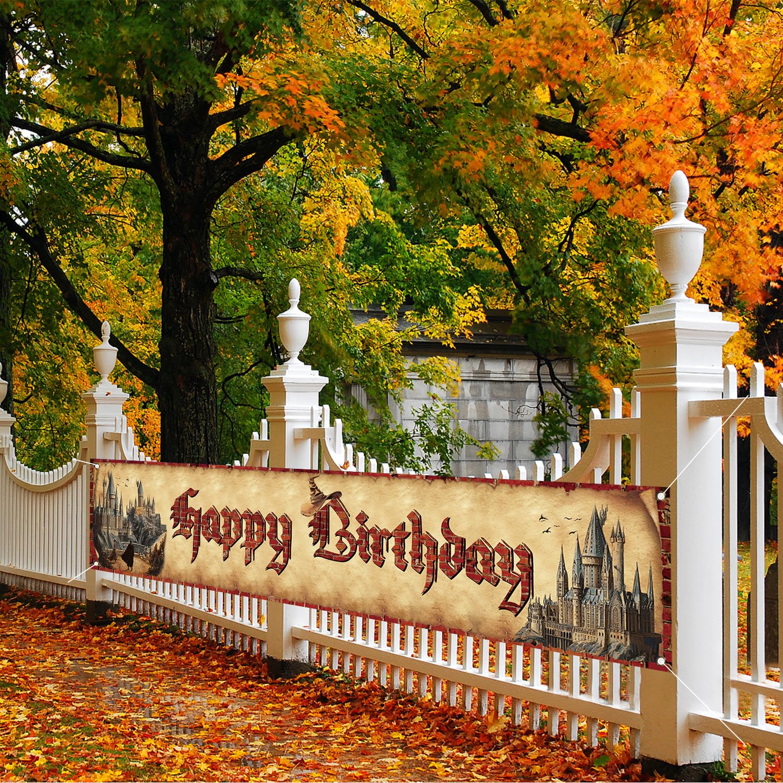 Snapklik.com : Large Happy Birthday Banner For Fence Birthday Party ...