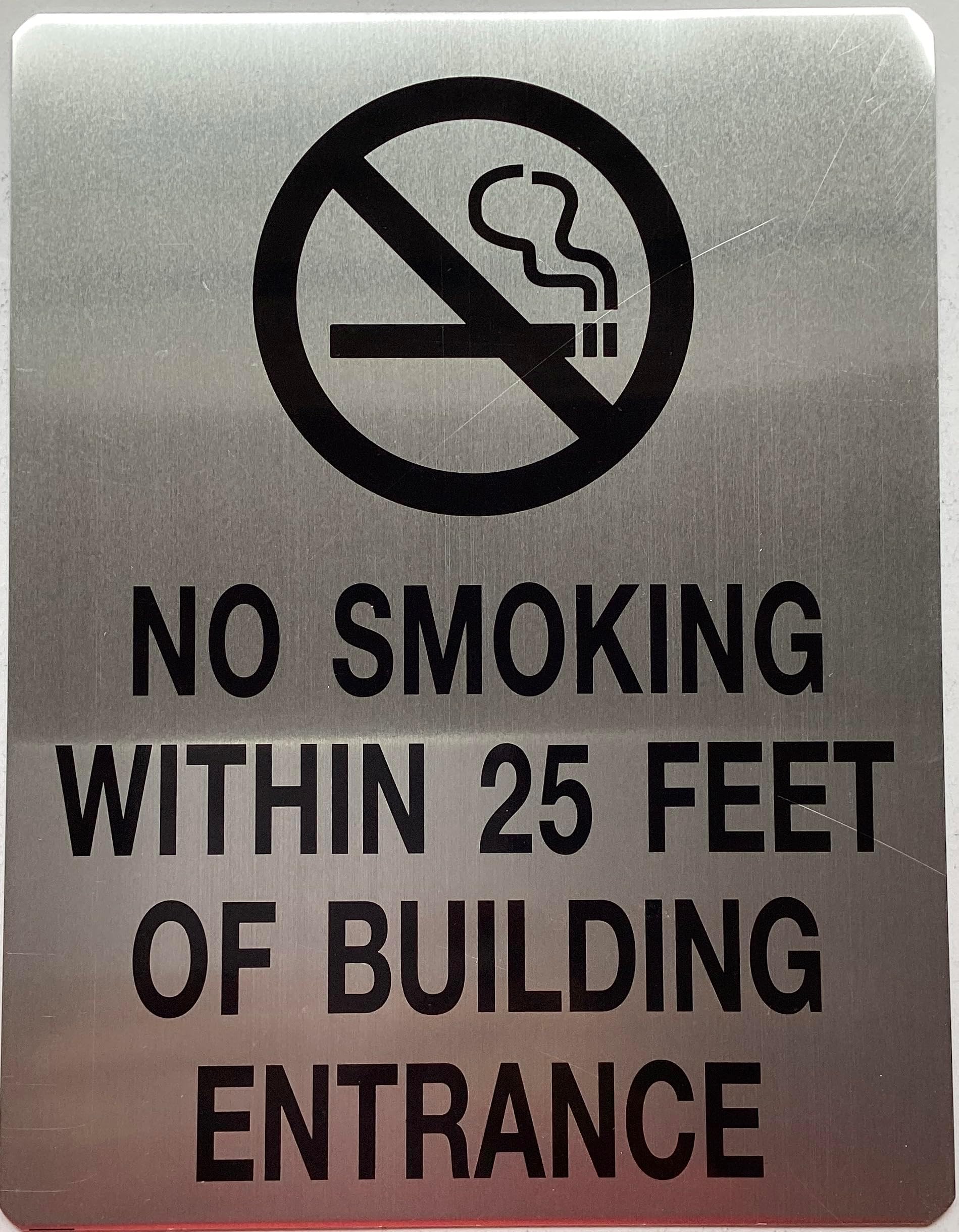 Amazon.com: NO SMOKING WITHIN 25 FEET FROM BUILDING ENTRANCE SIGN ...