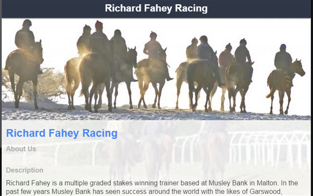 Richard Fahey Racing - App on Amazon Appstore