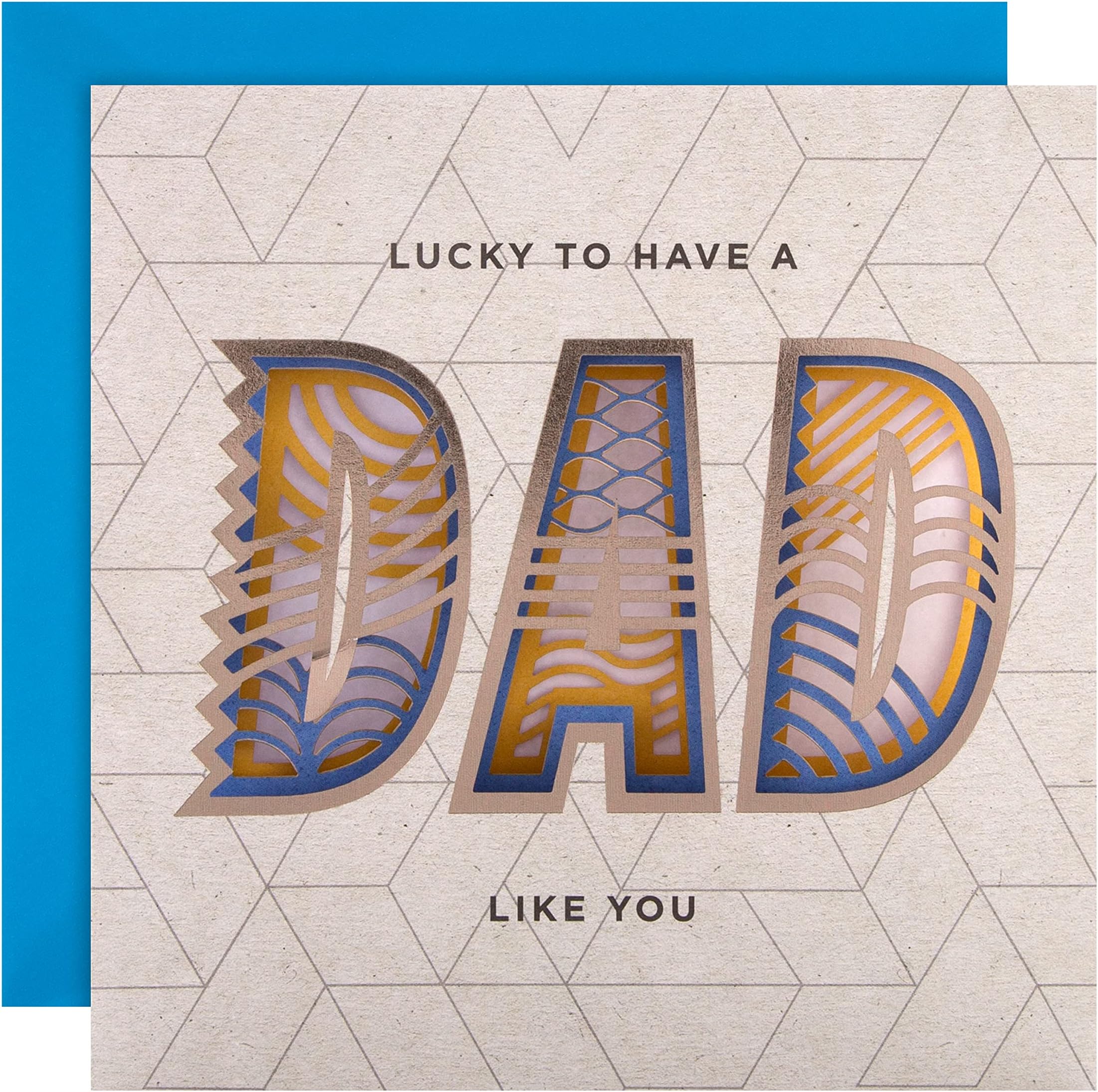 Hallmark Father's Day Card for Dad - Contemporary Laser Cut Design ...