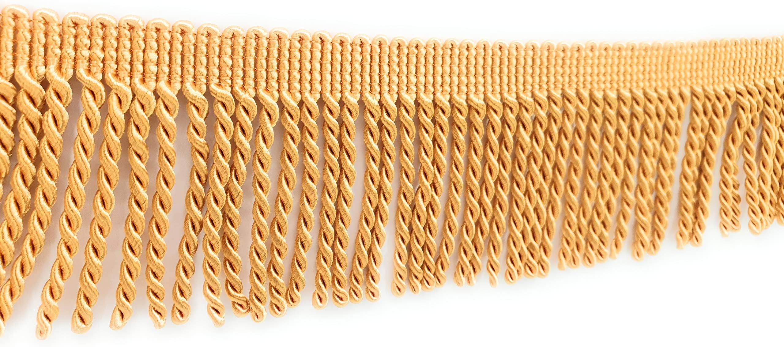 GORGECRAFT 6 Yards Gold Fringe Tassel Trim 54mm Metallized Decorated ...