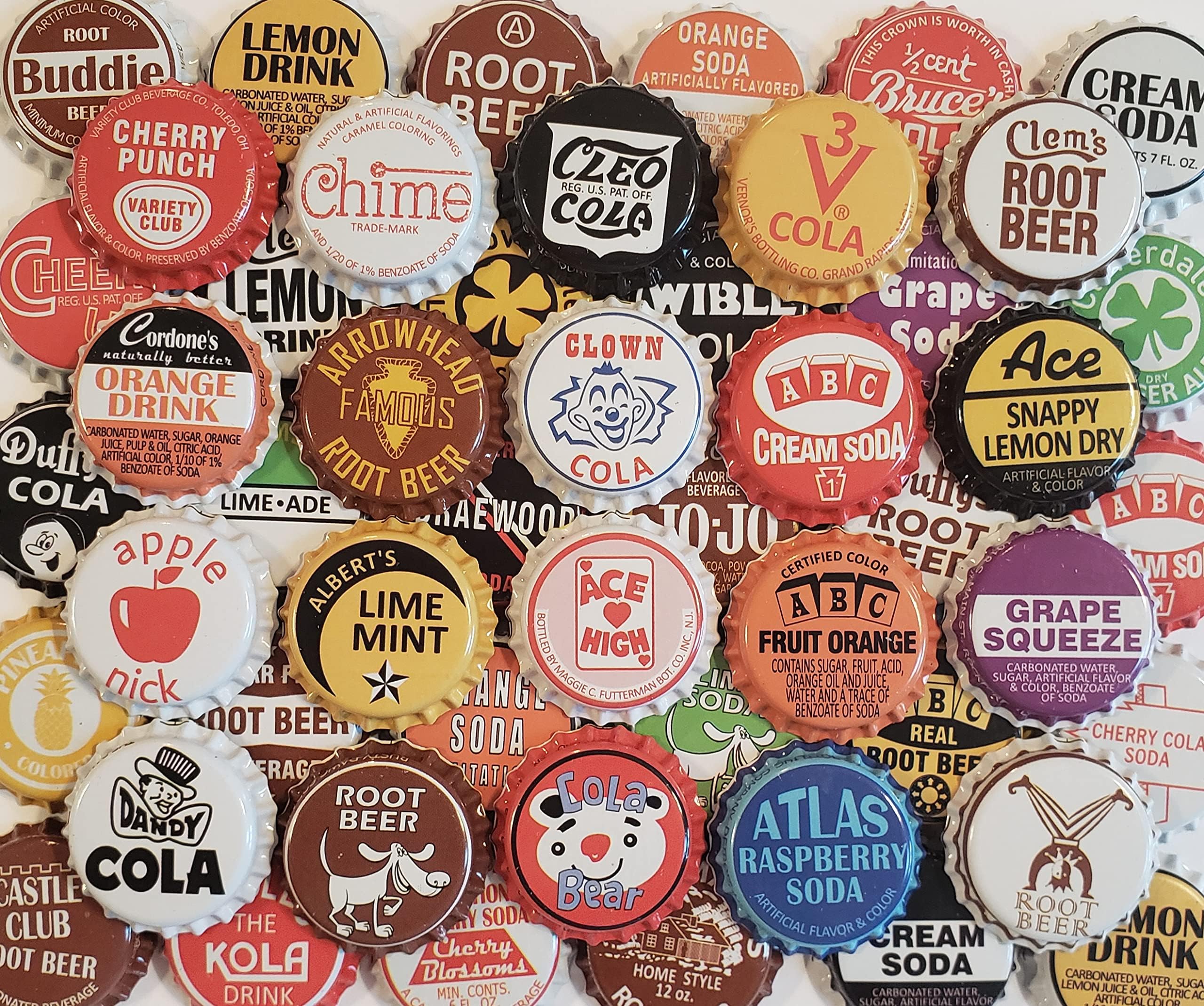 Amazon.com: 500 Soda Bottle Caps, Random Mix, Vintage Classic Brands ...