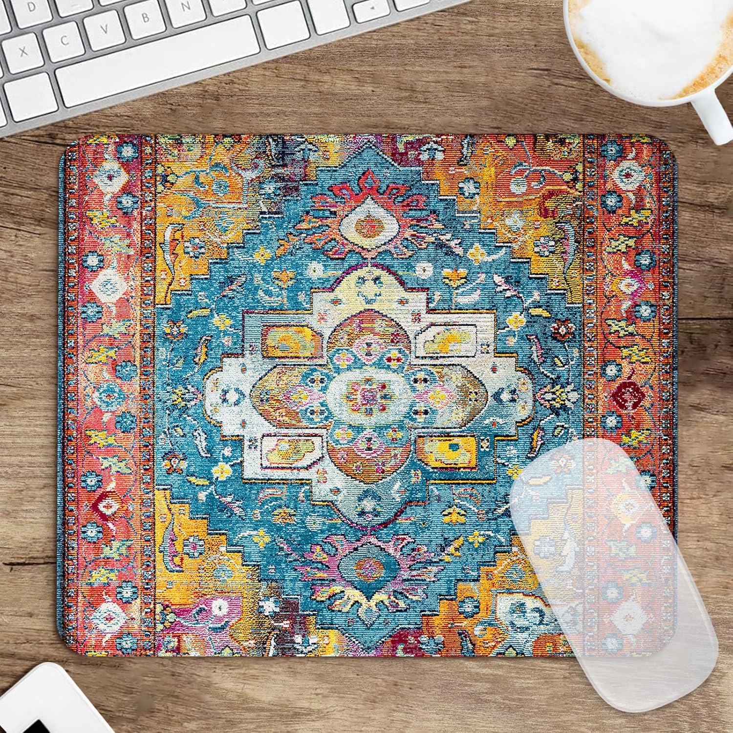 Amazon.com: Seorsok Square Aesthetic Boho Vintage Mouse Pad,Office Home ...