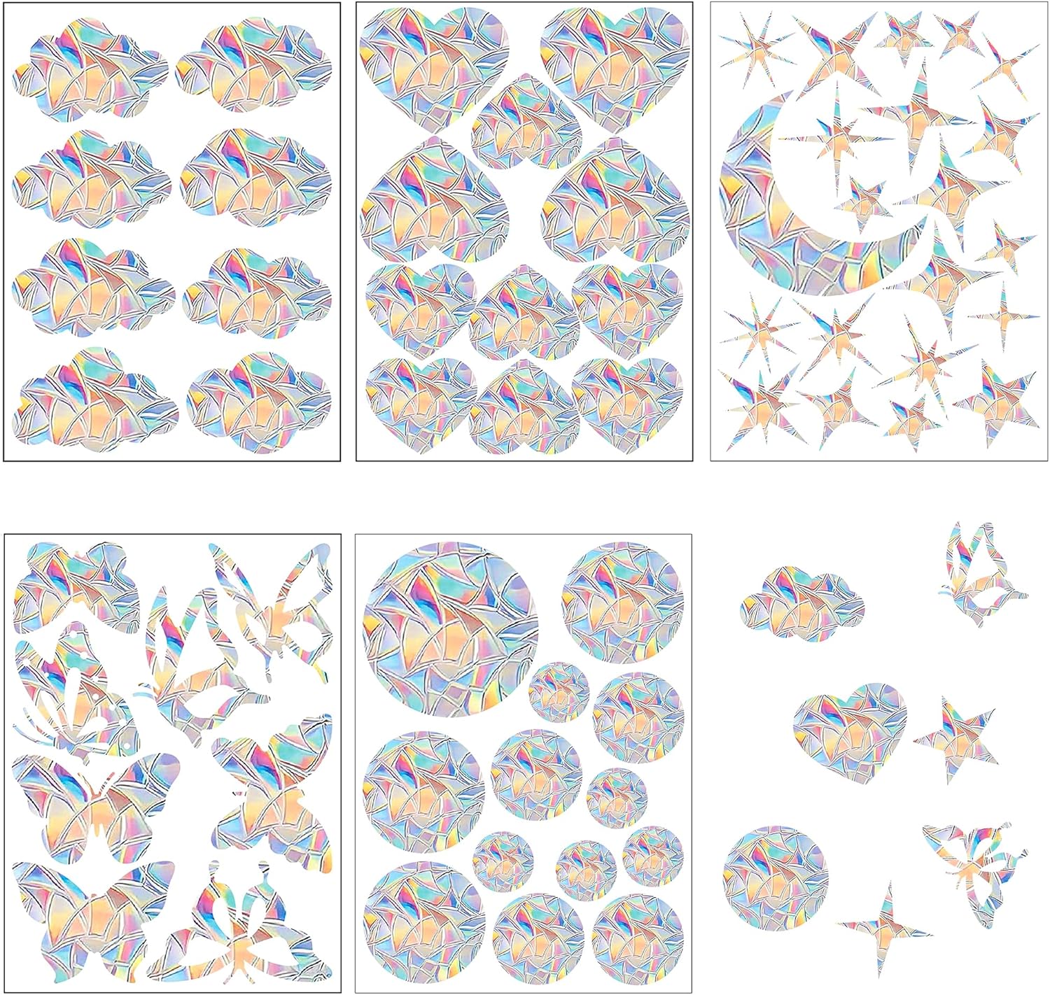 Amazon.com: 61PCS Crash Proof Window Decal Protects Birds from Window ...