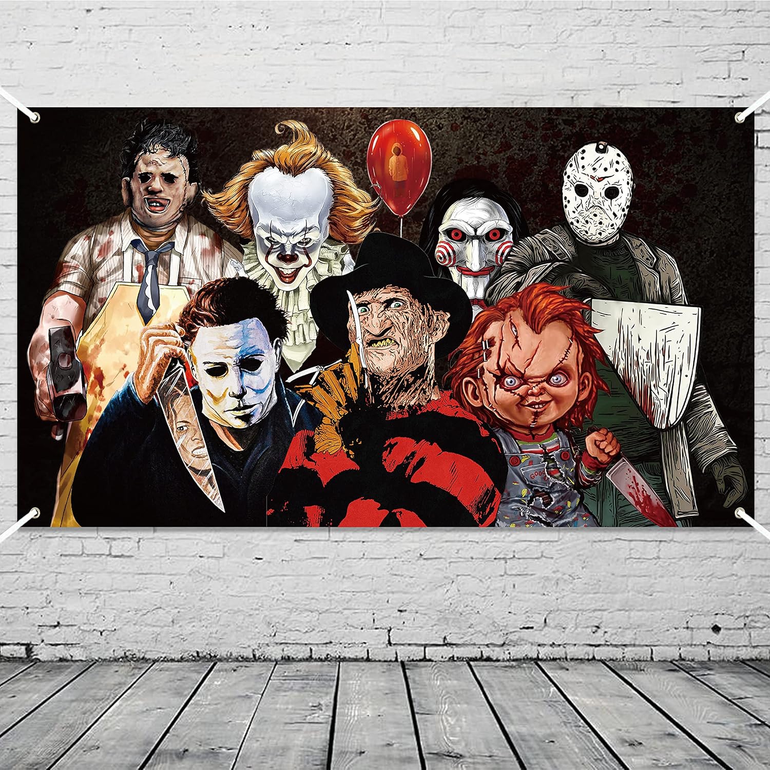 Horror Classic Movie Character Backdrop Banner Halloween Party ...