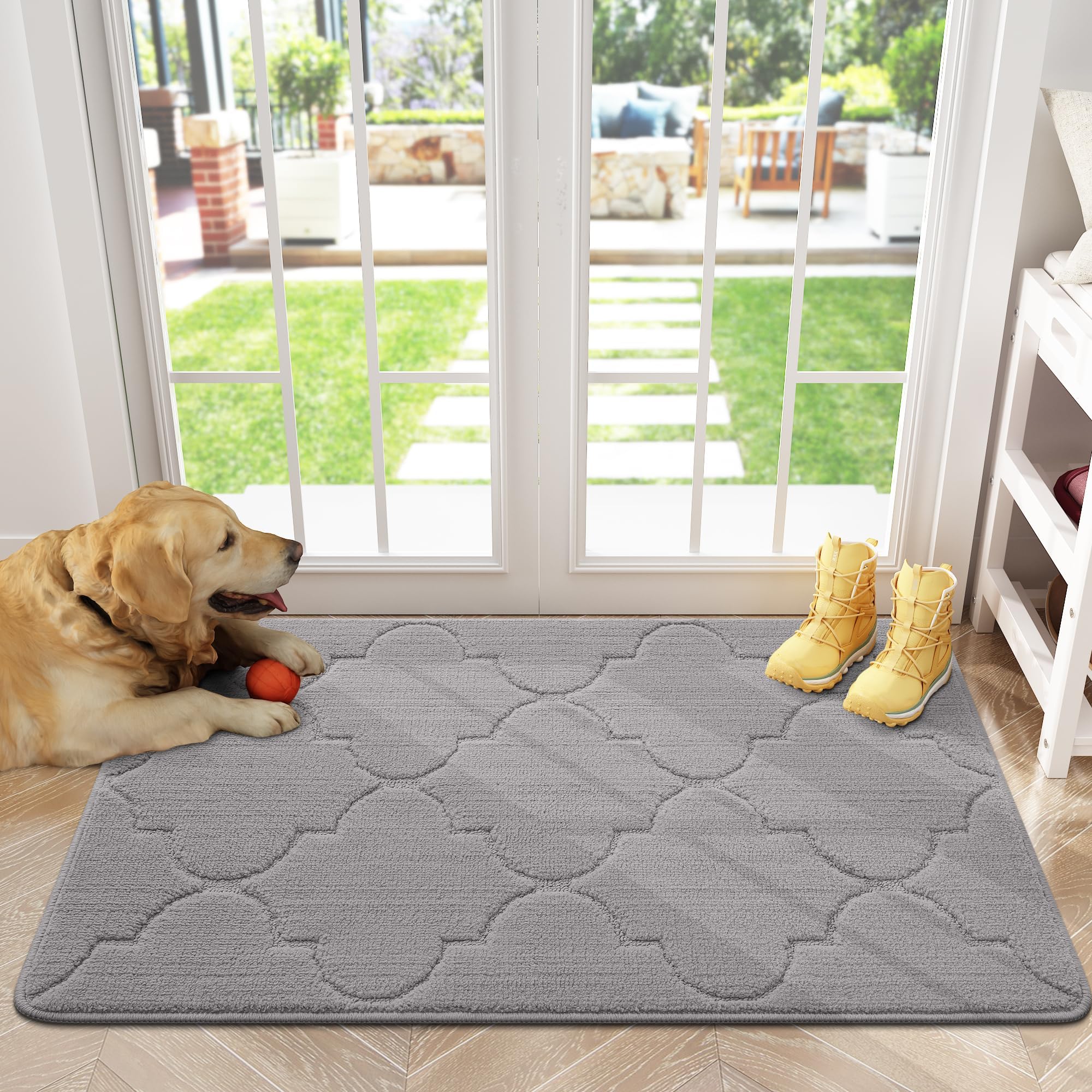 Amazon.com: Pcinfuns Indoor Door Mat,24x36 Inch,Non-Slip Absorbent ...