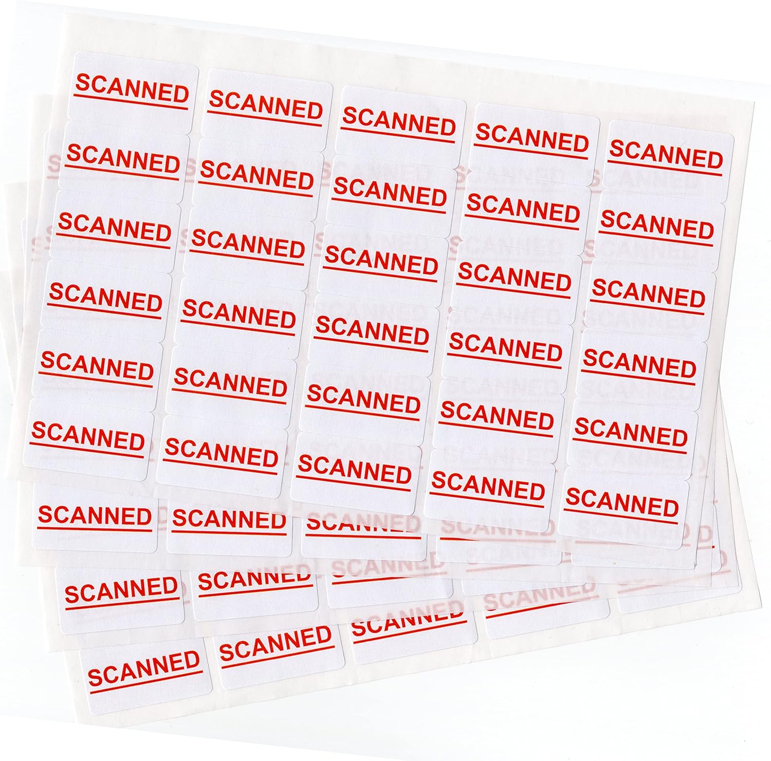 480x Scanned Stickers (38 x 21mm) Clean, Clear & Consistent Self ...