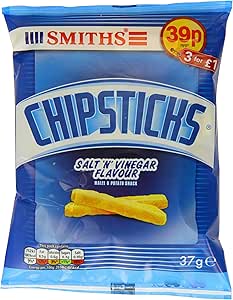 Smiths Salt and Vinegar Chipsticks 37 g (Pack of 30) : Amazon.co.uk ...