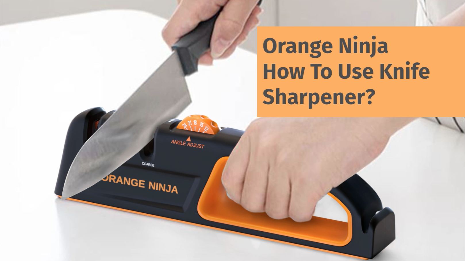 Watch How to use Orange Ninja Adjustable Knife Sharpener? on Amazon Live