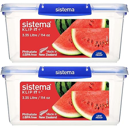 Sistema KLIP IT PLUS Food Storage Containers | 6 Piece Airtight ...