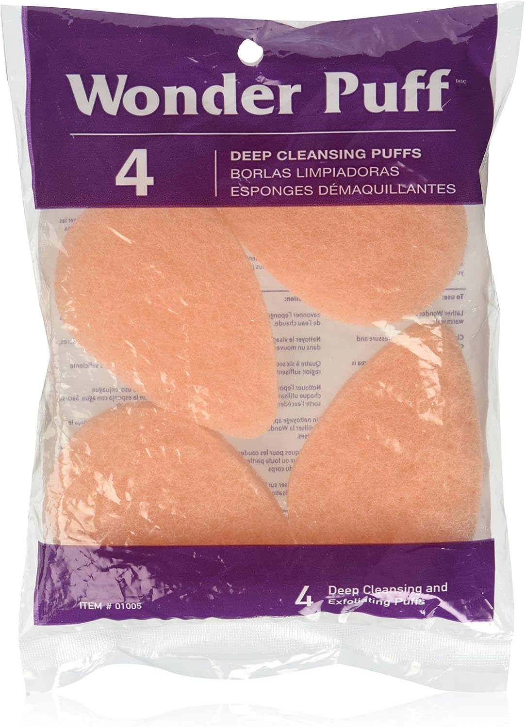 Wonder Puff 4 Deep Cleansing Puffs - Peach : Amazon.com.au: Beauty