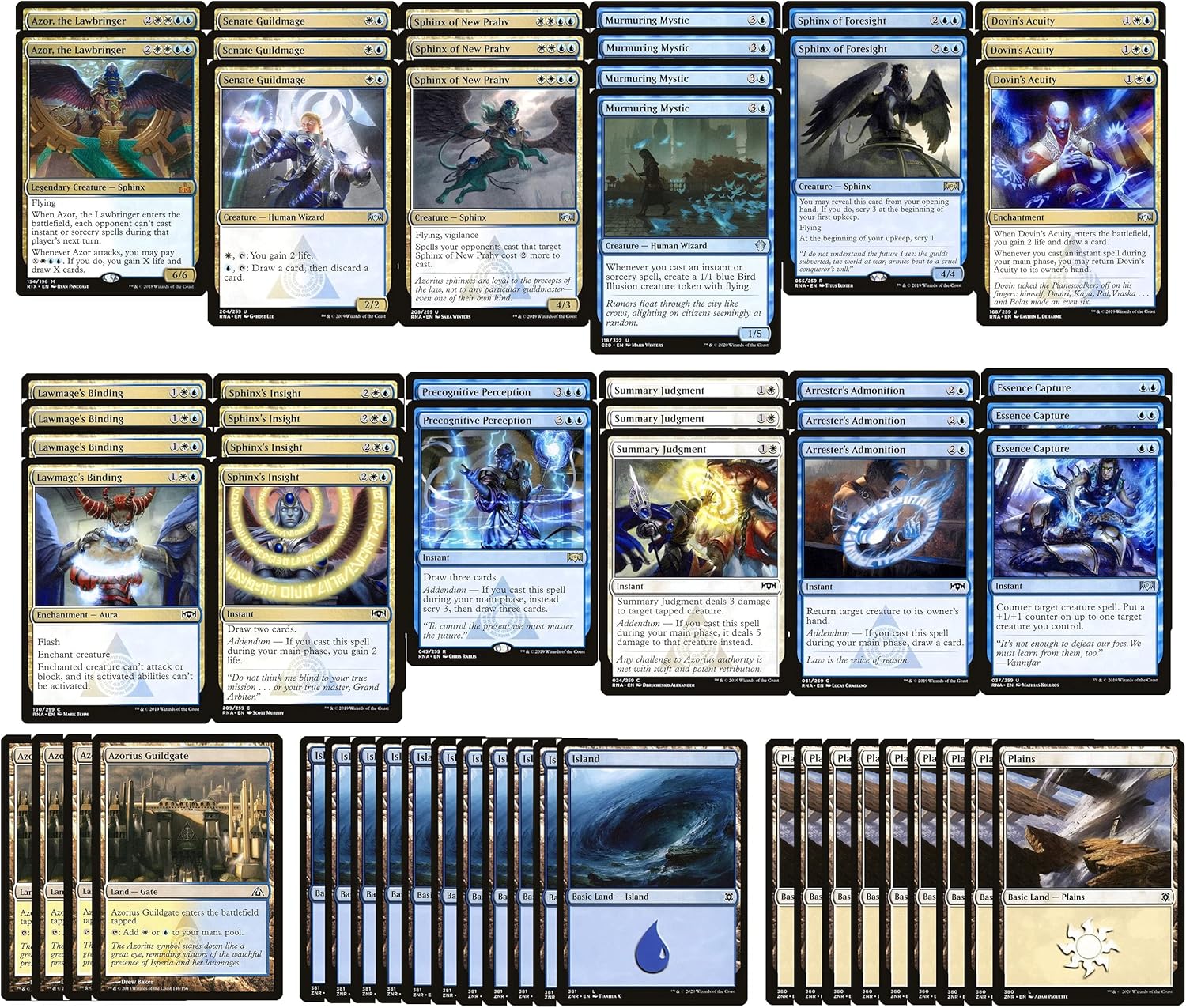 Azorius Addendum Deck - Blue White - Modern Legal - Custom Built ...