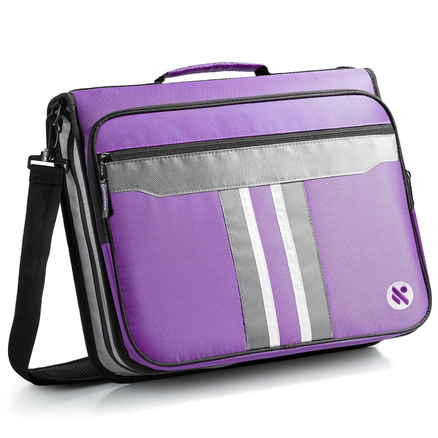 2-Inch 3 Rings Zipper Binder, Holds 15-Inch Laptop/Tablet, Handle and ...