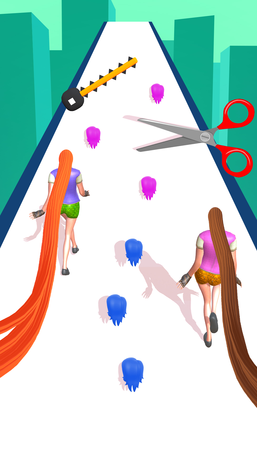Hair challenge runner new Colorful long hairs run 3d game 2023-Amazon ...