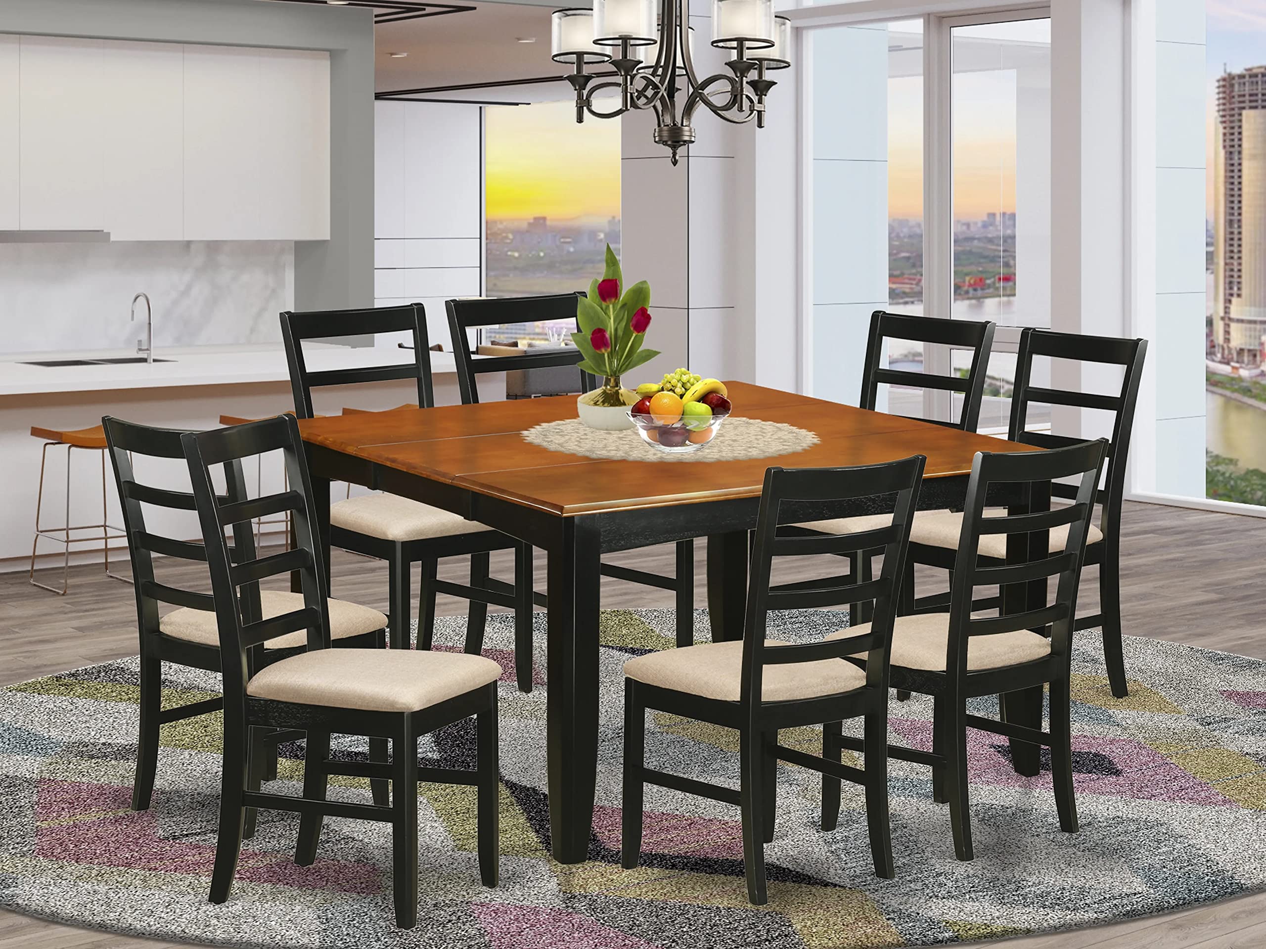 8 Seater Square Dining Room Table