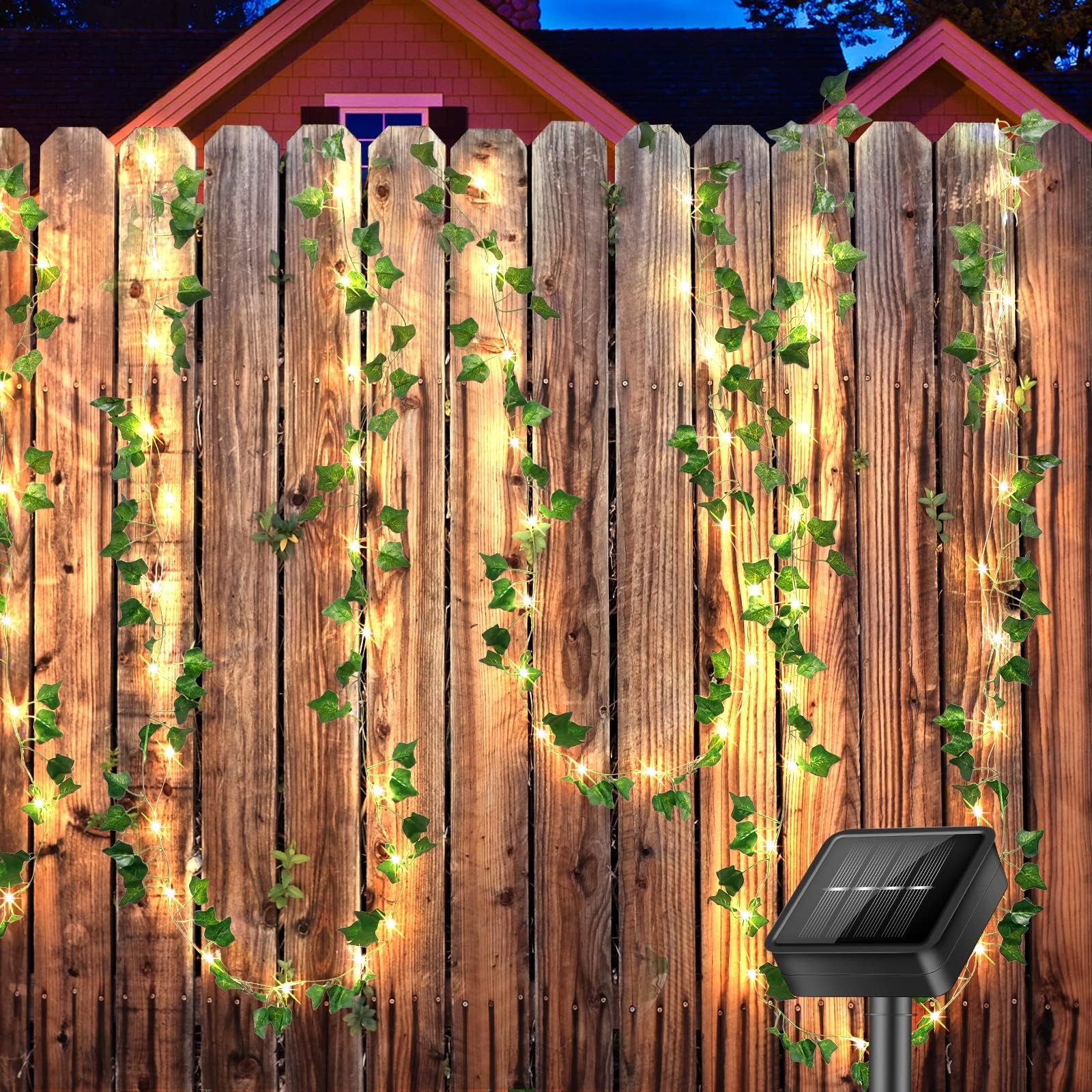 Amazon.com: Solar Ivy LED String Lights，8M Artificial Ivy LED String ...