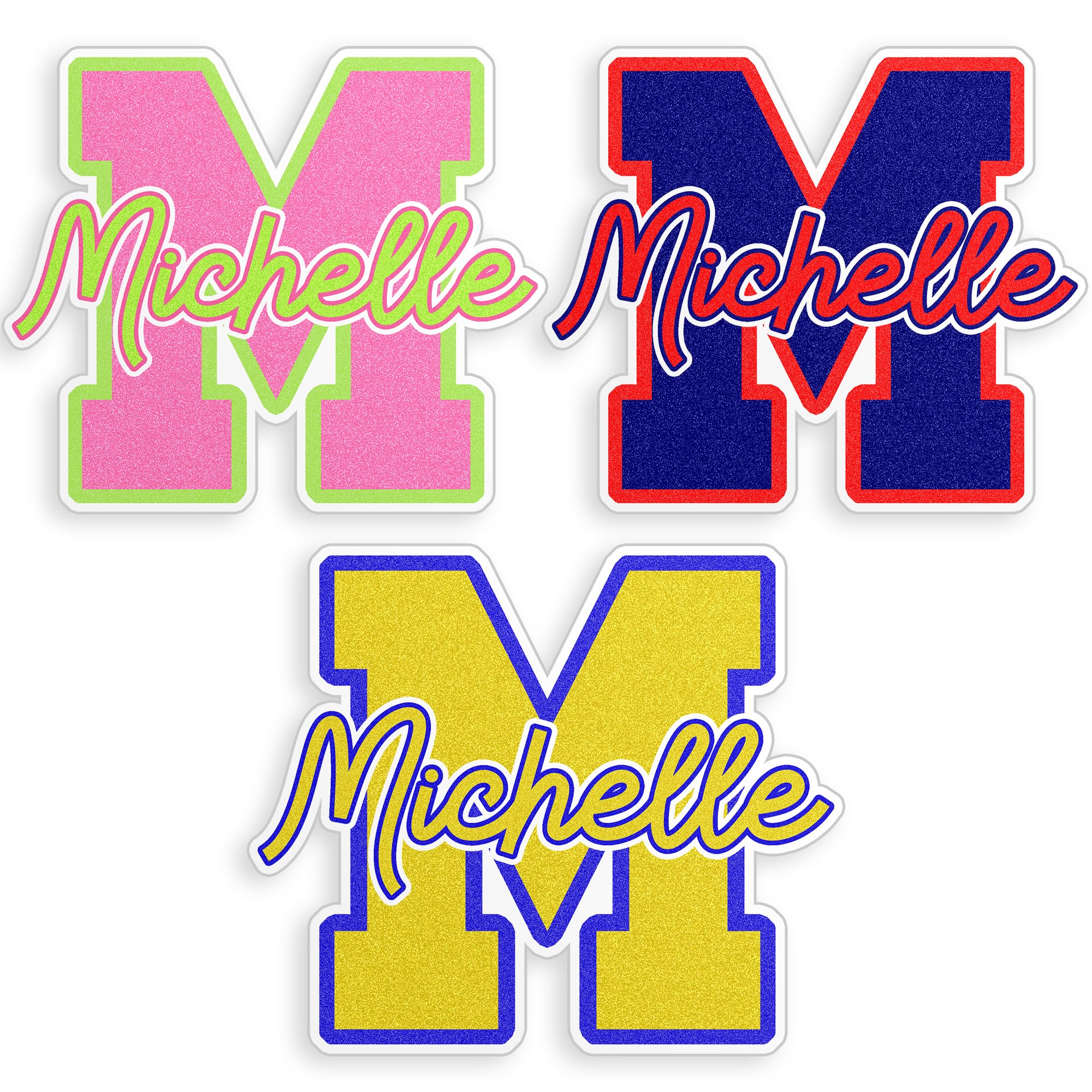 Amazon.com: Personalized Custom Name High School Glitter Sticker ...