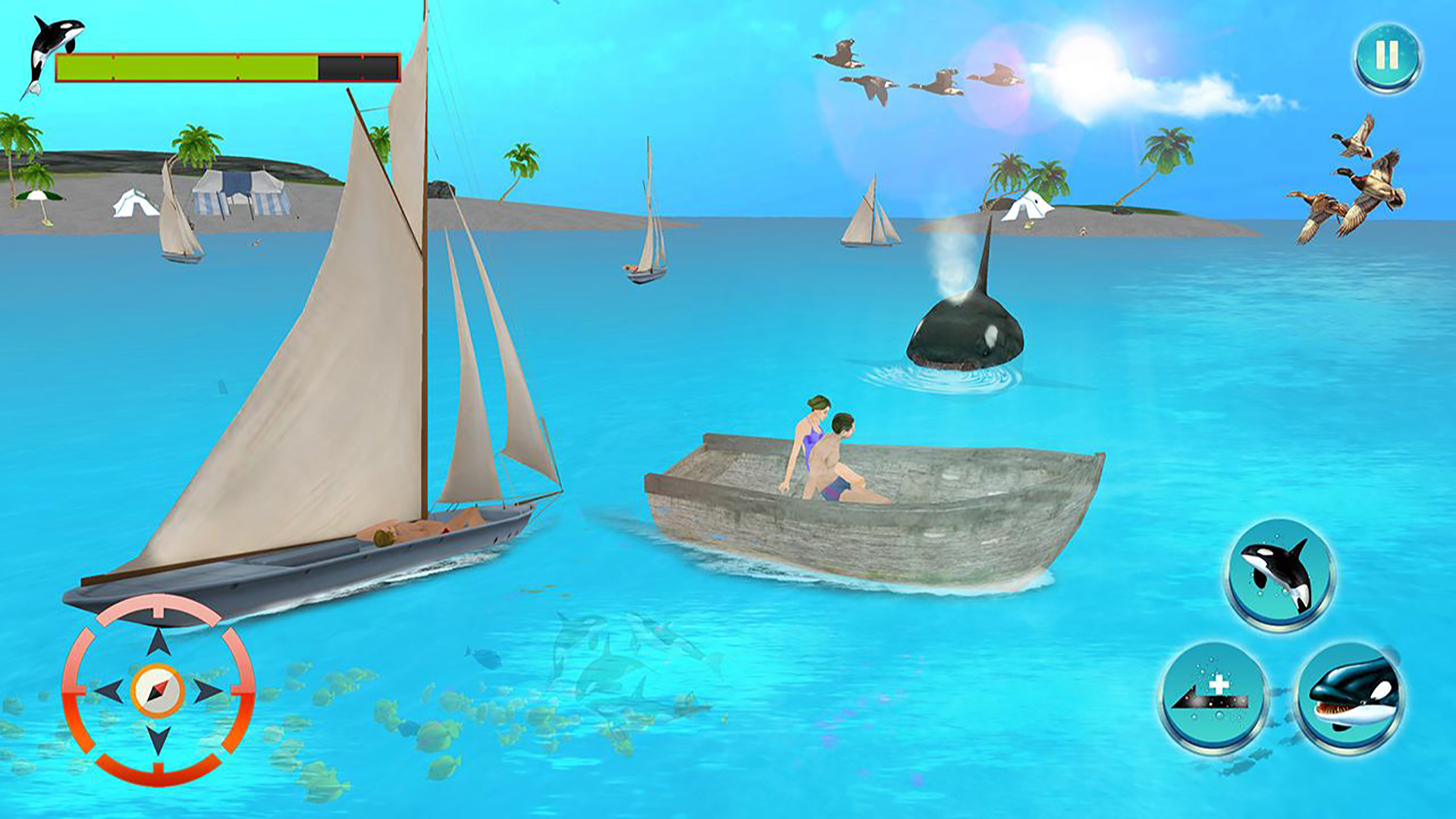 Killer Blue Orca Whale Attack Sim 3D: Whale game - App on the Amazon ...