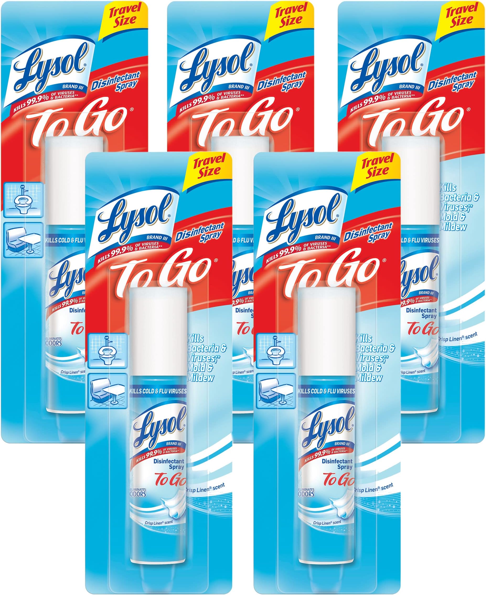 Amazon.com: Lysol To Go Disinfectant Spray, Crisp Linen, Travel Size ...