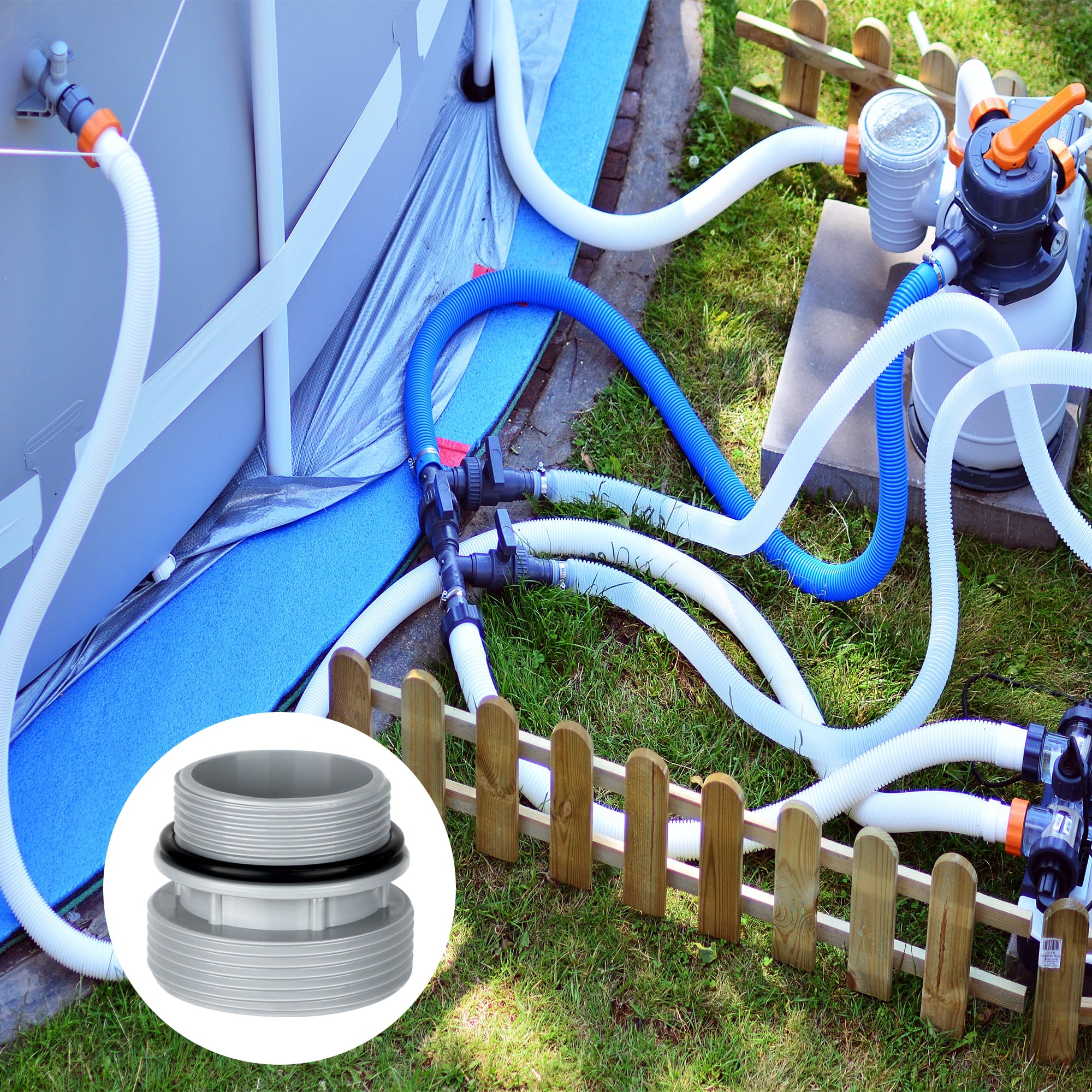 Snapklik.com : Pool Hose Conversion Adapters Kit 4560 40mm Hose To 1 1/ ...