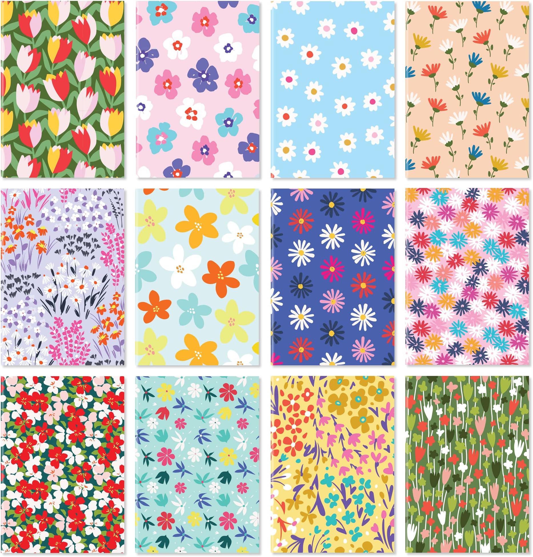 Grupo Erik Botanical Wild Flowers Pack of 3 A6 Notebooks | A6 Notebook ...