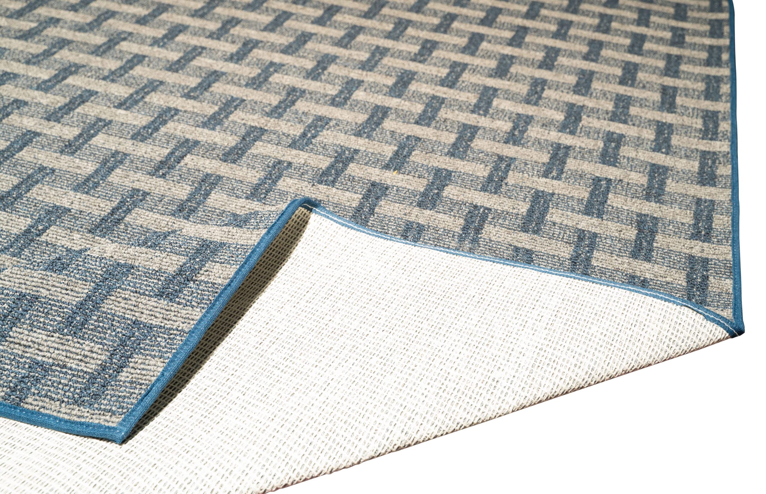 Furnish my Place Union Indoor/Outdoor Commercial Navy Color Rug, Pet ...