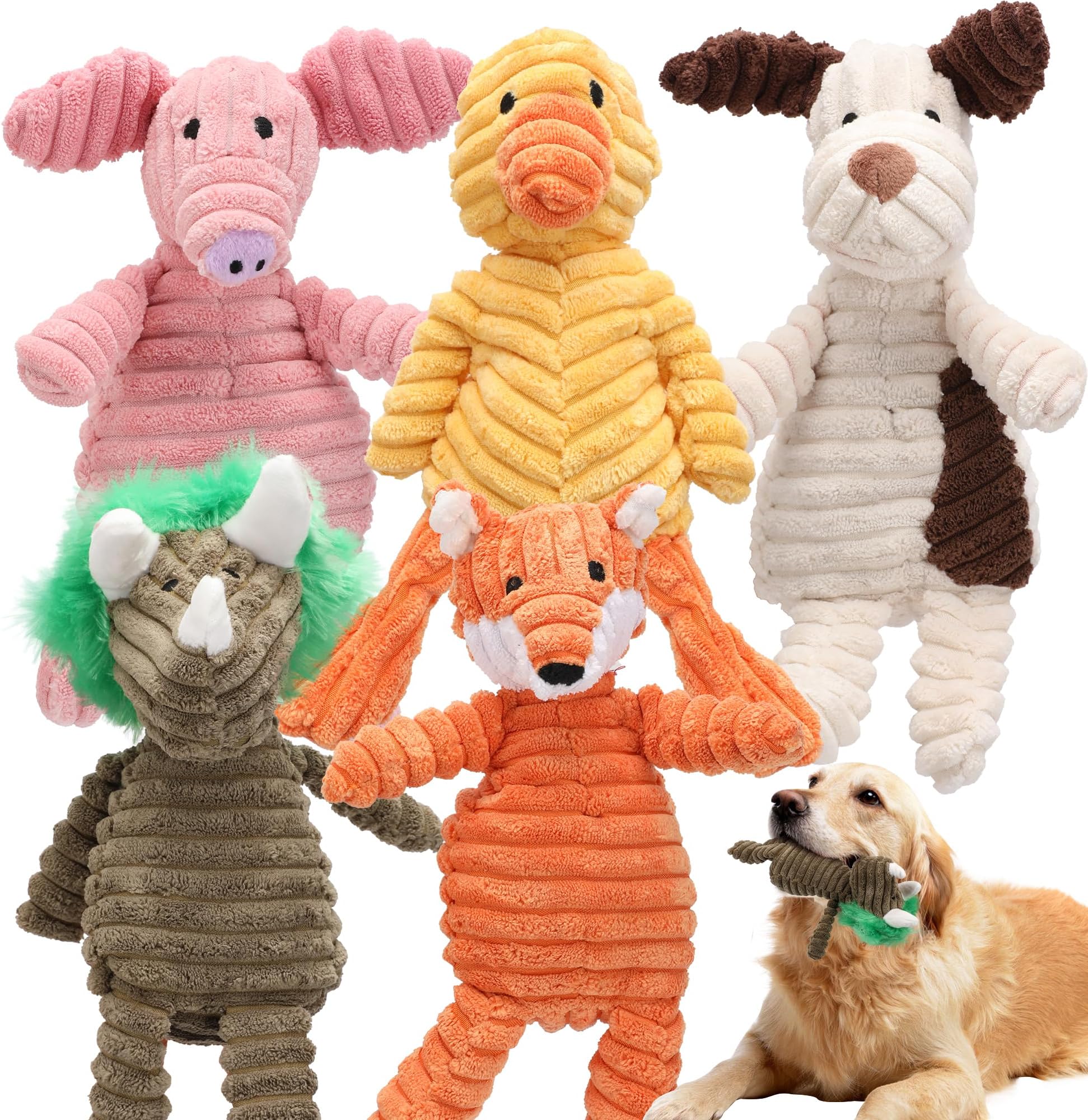 Pet Supplies : Fuufome Squeaky Dog Toy for Large, Medium and Small ...