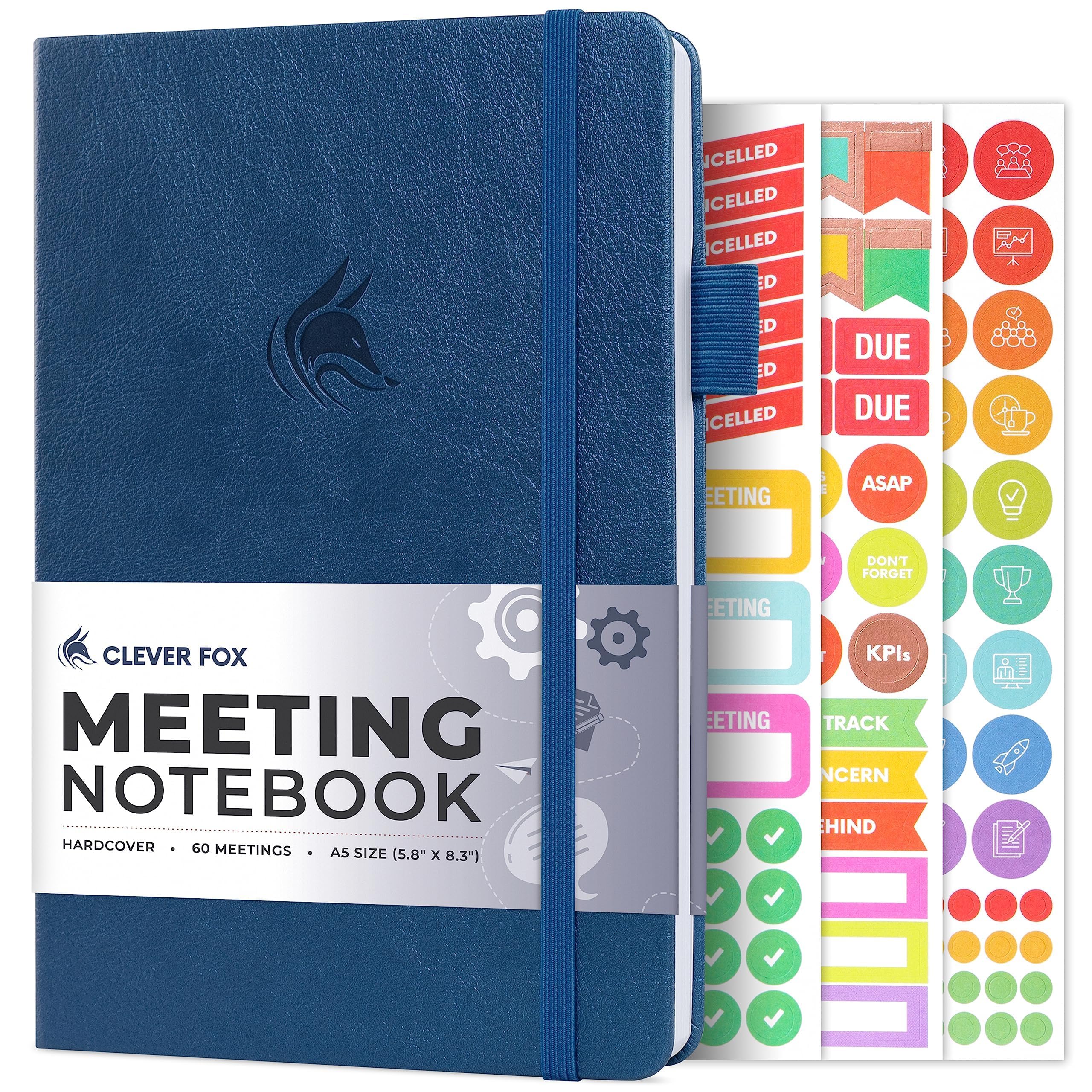 Amazon.com : Clever Fox Meeting Notebook – Work & Business Organizer ...