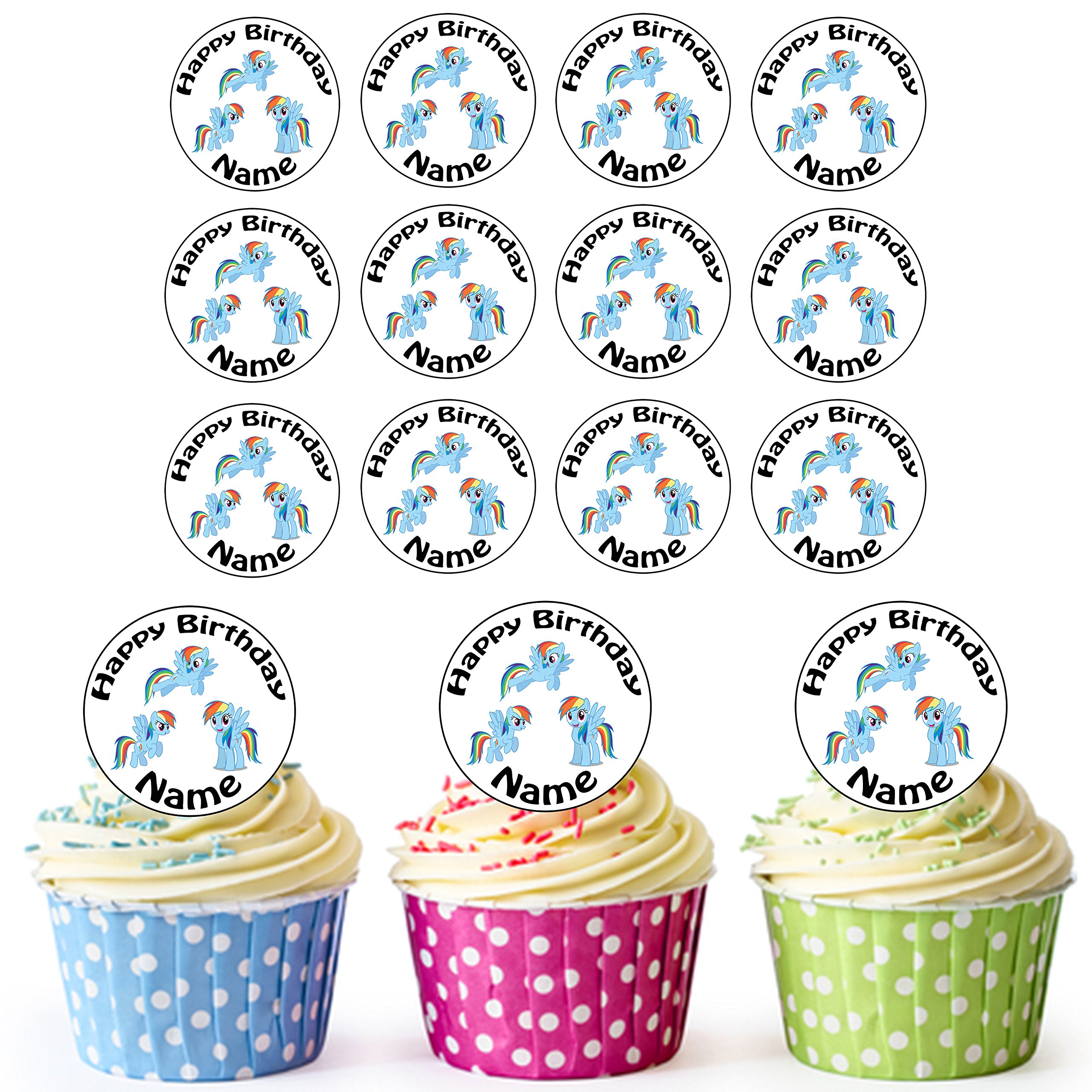 Rainbow Dash Cupcake Toppers