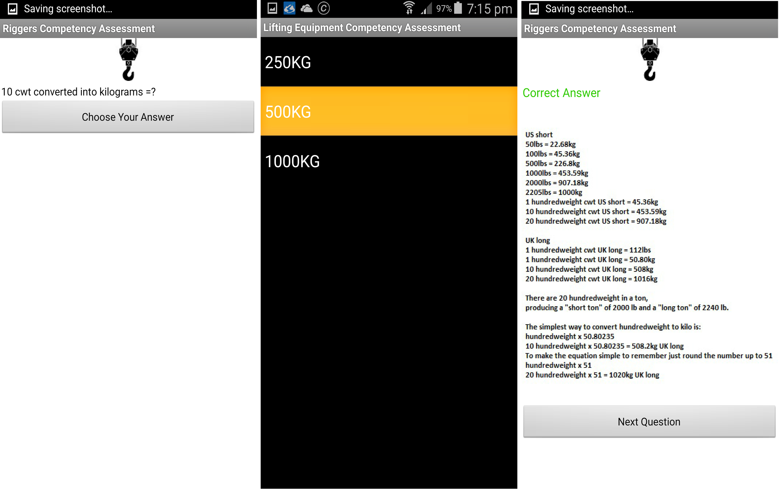 Riggers Competency Assessment - App on Amazon Appstore