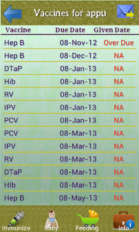 Baby Immunization Tracker UK:Amazon.com:Appstore for Android