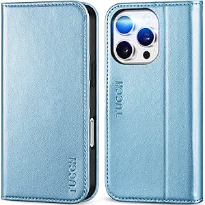 TUCCH Case for iPhone 16 Pro, PU Leather Wallet Case Stand Folio Cover with [RFID Blocking] [3 ...