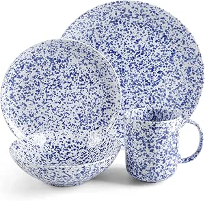Amazon.com | Martha Stewart Warham Splatter Handpainted Stoneware ...