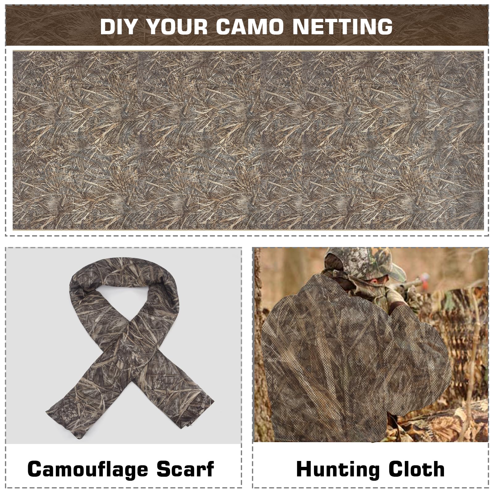 Snapklik.com : Yeacool Quiet Camouflage Netting, Camo Netting, Camo ...