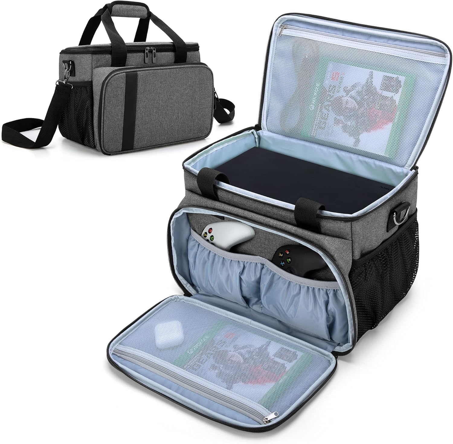 Amazon.com: CURMIO Game Console Carrying Bag Compatible with Xbox ...