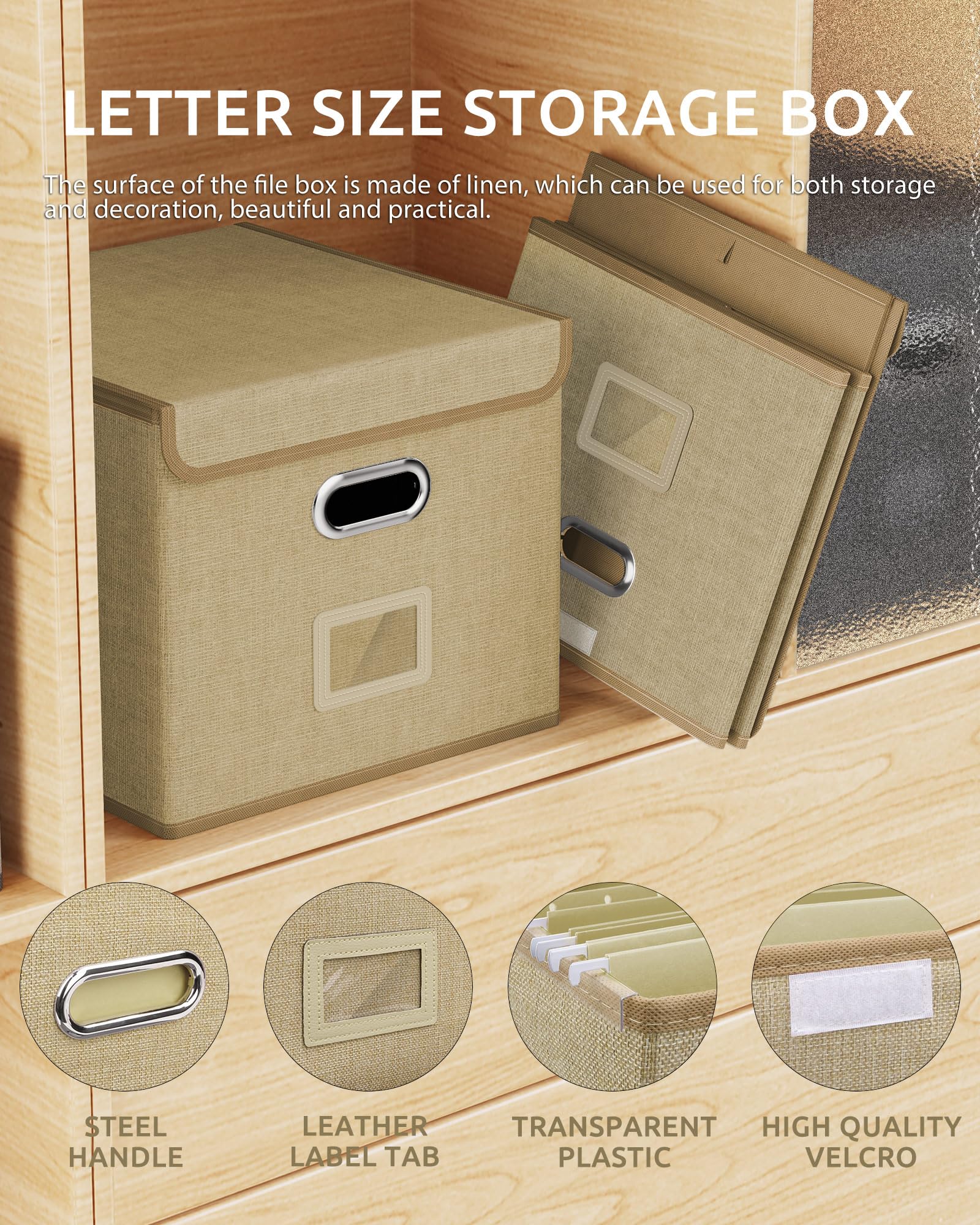 Snapklik.com : Oterri Collapsible File Organizer Box