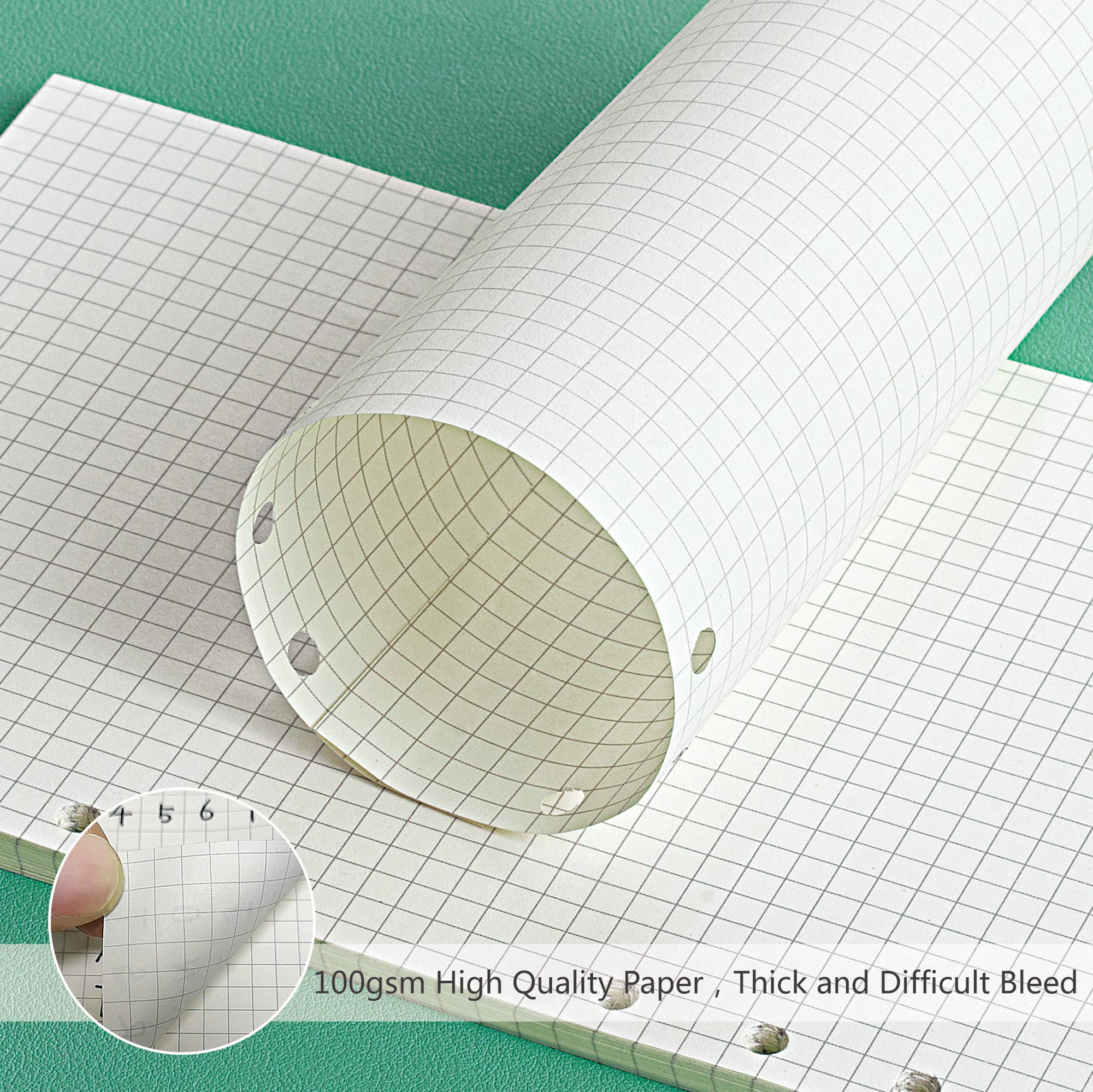 Snapklik.com : 135 Sheets Planner Refill Paper 5mm Squared Inserts ...