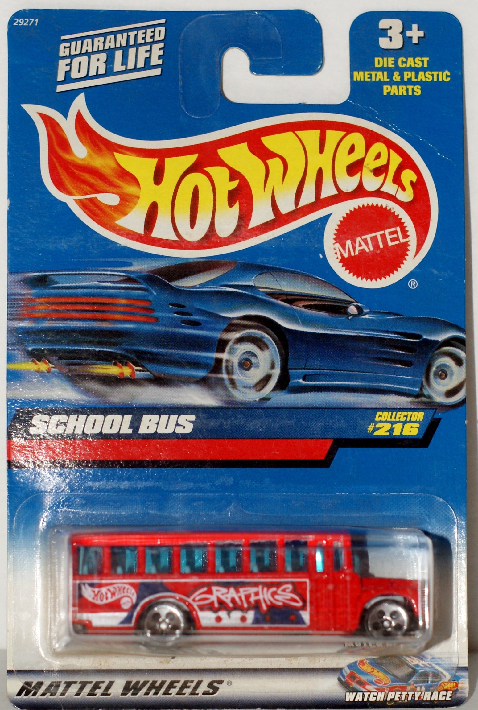 Amazon.com: School Bus 2000 Hot Wheels #216 1:64 Scale Collectible Die ...