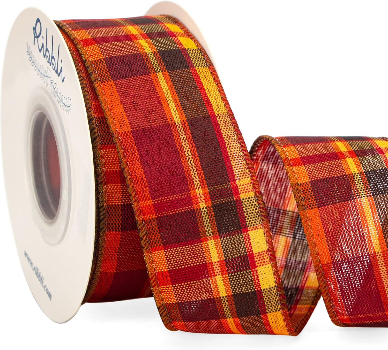 Amazon.com: Ribbli Fall Burlap Wired Ribbon, 1.5 Inch x 10 Yard,Fall ...