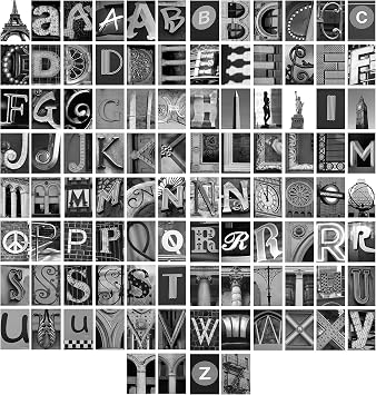 Amazon.com: Fine Art pacakge with 100 Custom Alphabet Letters - Classic ...