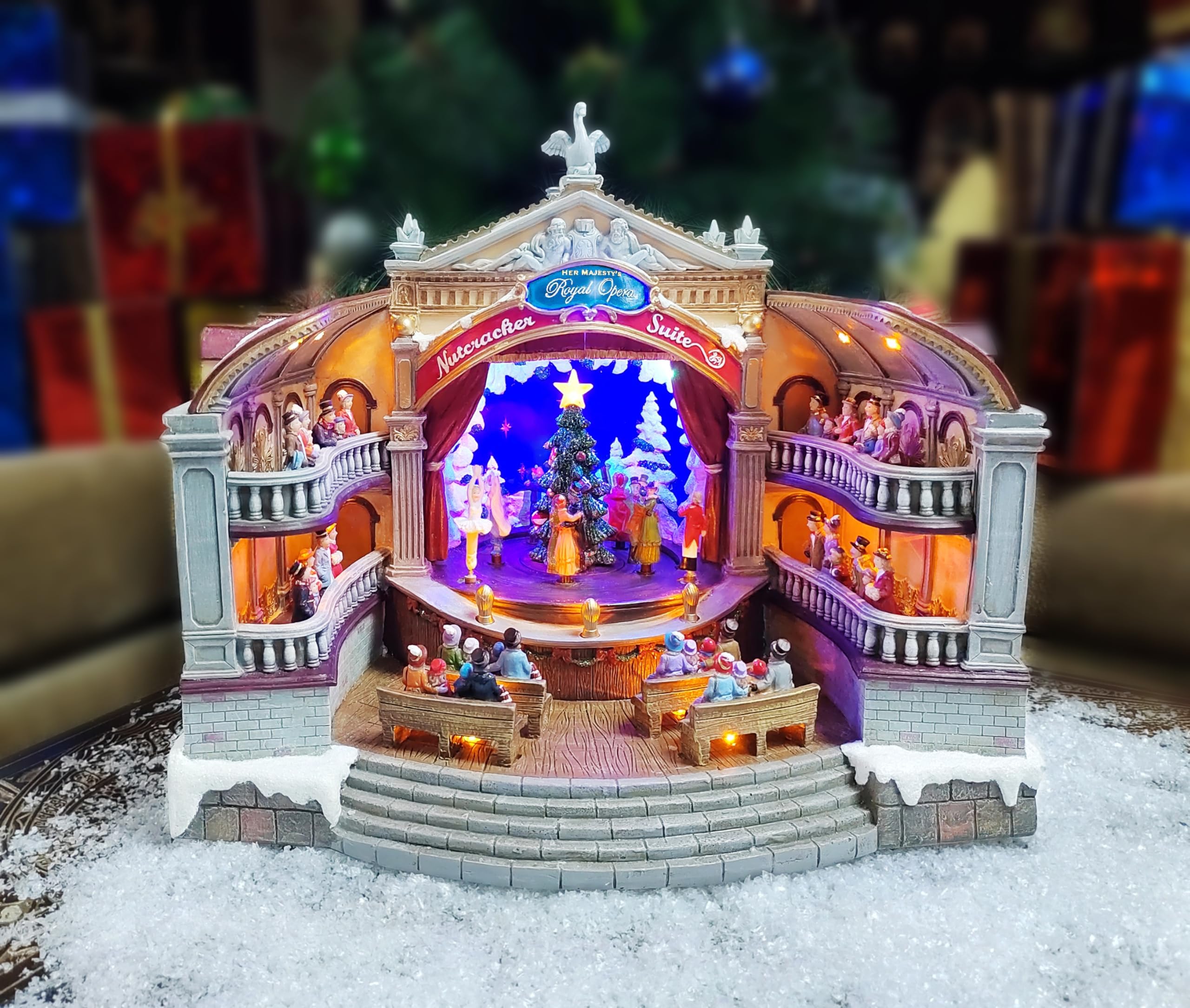 Amazon.com: MOMENTS IN TIME Christmas Village 14”H Polyresin LED ...